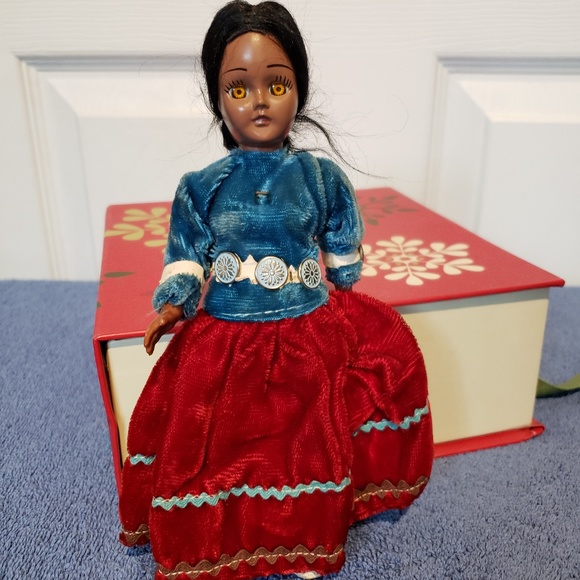 Accents | Vintage Native American Girl Woman Folk Art Yell | Poshmark